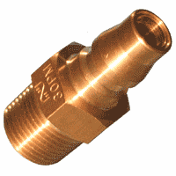 20PM Nitto BRASS Adaptor 1/4 Male - Gas Components Australia