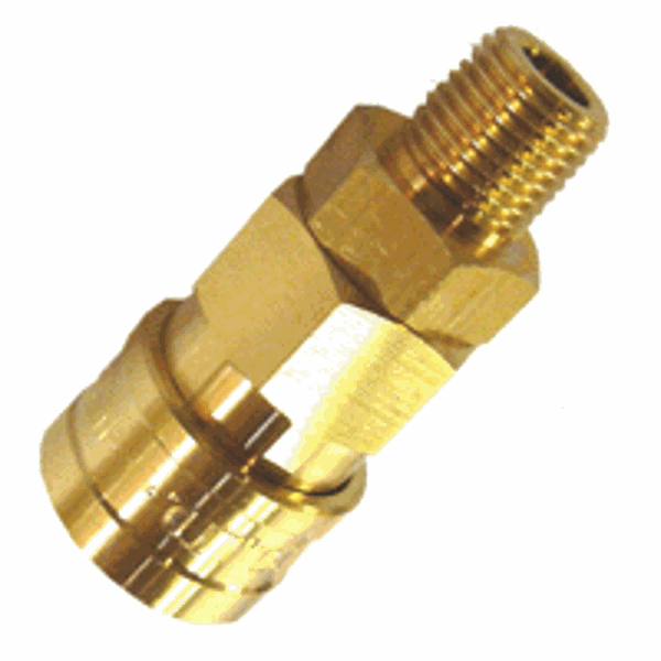 20SM Nitto BRASS Coupling 1/4 Male - Gas Components Australia
