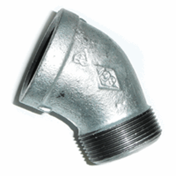 25G 2'' M&F 45 Degree Gal Mal Bend - Gas Components Australia
