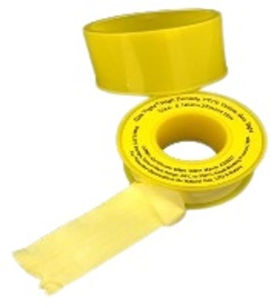 12mmx10m Gas Teflon Tape Yellow GAS Approved - Gas Components Australia